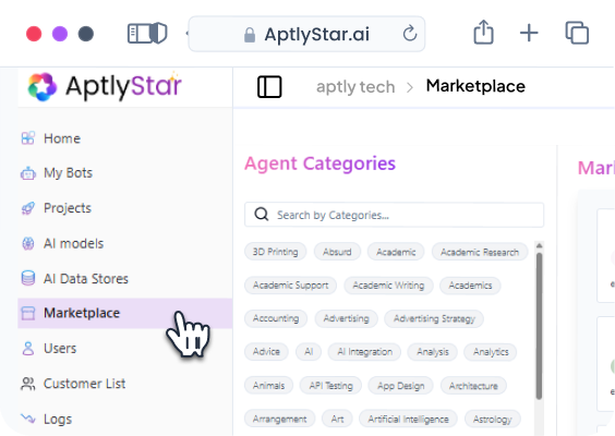 AptlyStar | Build AI Agents With No-Code AI Agent Platform